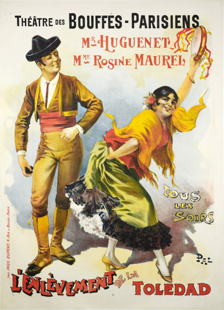 French Vintage Art Nouveau Opera Poster for 'L'enlevement de la Toledad ...