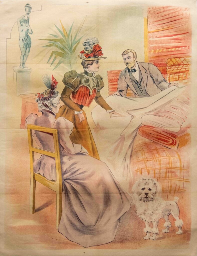 Original Vintage French Advertising Poster for Exposition de Blanc ...