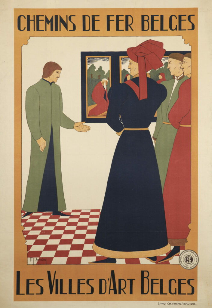 Belgian Vintage Railways Poster 'Les Villes D'Art Belges' by Derolez ...