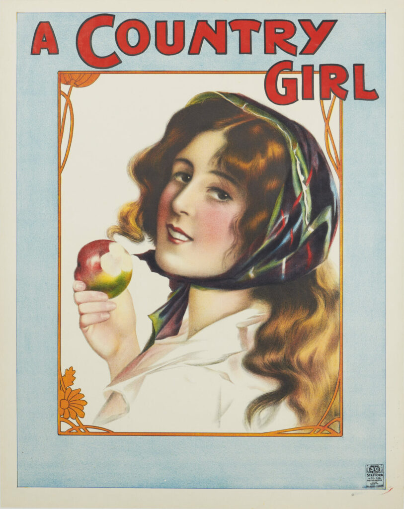 British Theatrical Advertising Poster for 'A Country Girl' 1930s ...