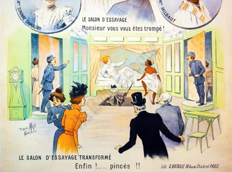 French Vintage Poster for Traveling Play 'Coralie & Cie' by Misti ...