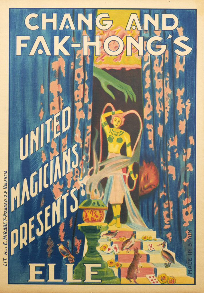 Spanish Vintage Magician Poster for Chang And Fak-Hong's, 1930 ...