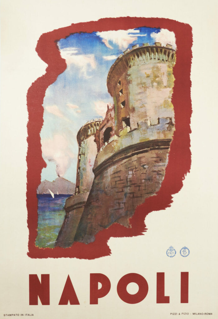 Italian Mid Century Vintage Travel Poster to 'Napoli' 1950s - Vintage ...