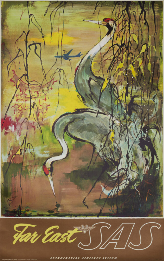Original Vintage Travel Poster' SAS Far East' by Nielson, 1960 ...