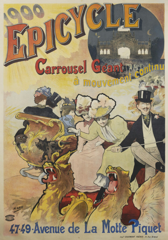 French Vintage Art Nouveau Exhibition Poster for 'Epicycle' by H. Gray ...