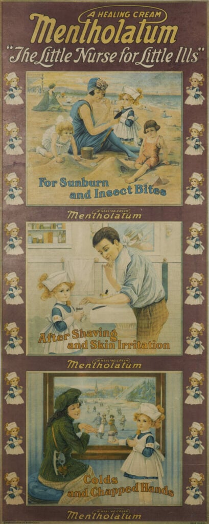 American Healing Cream Poster for 'Mentholatum' 1903 - Vintage Posters ...