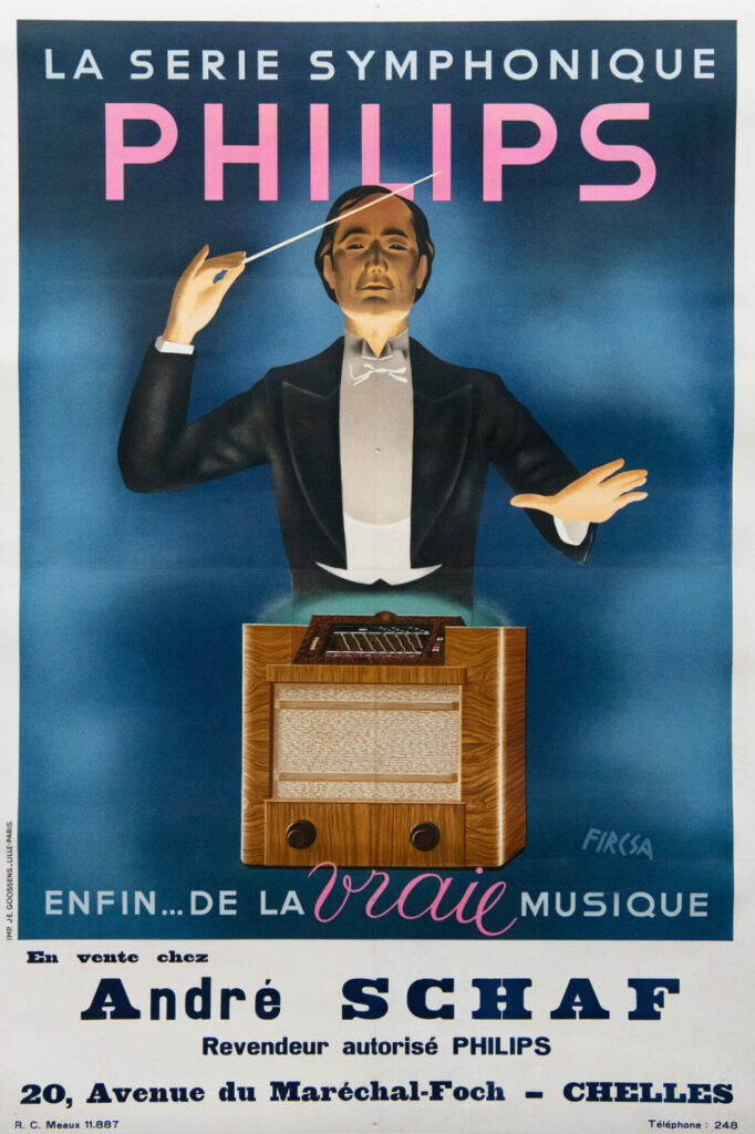 French Advertising Poster 'Philips Conductor' by Fircsa, 1930's ...