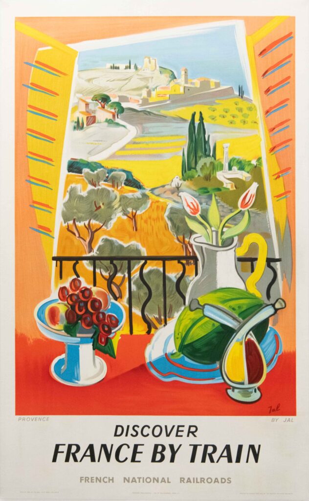 Vintage French National Railroads Travel Poster, 'Discover France by ...