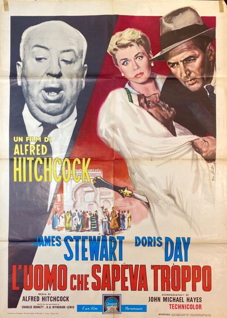 Vintage Italian Movie Poster 'L’Uomo Che Sapeva Troppo (The Man Who ...