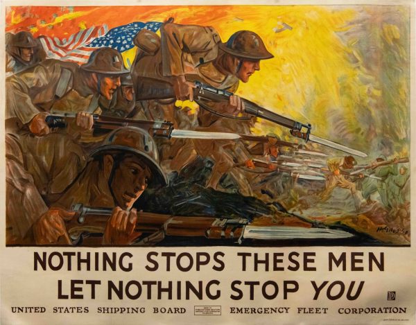 Original Vintage American WWI Propaganda Poster 'Nothing Stops These ...